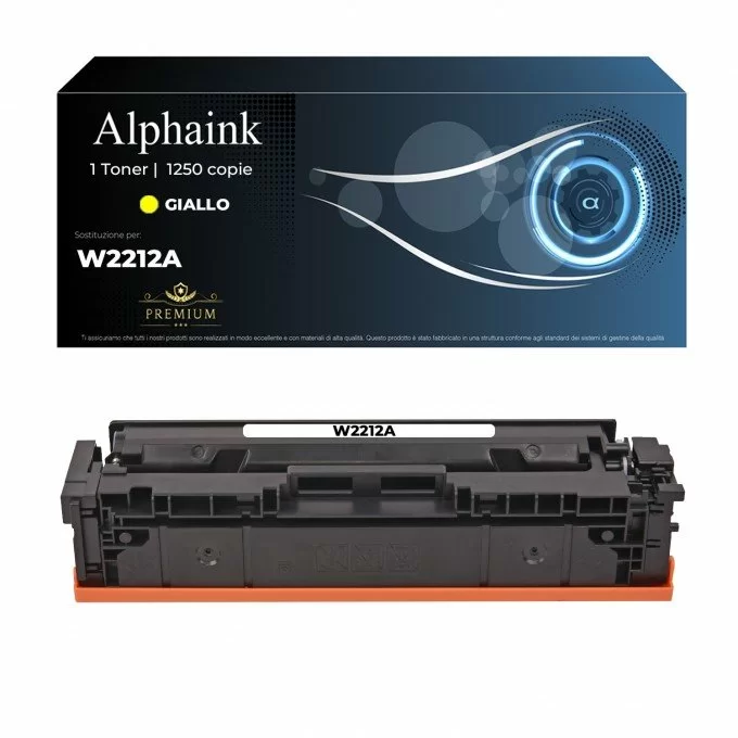 Vendita Toner Hp W2212A giallo NO-CHIP compatibile – Alphaink
